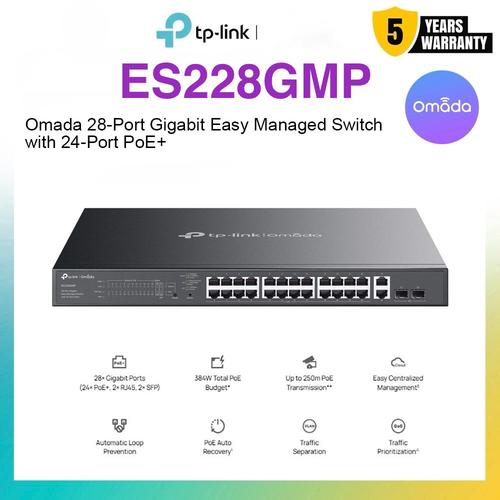 Jual TP LINK ES228GMP Omada 28-Port Gigabit Easy Managed Switch with 24 ...