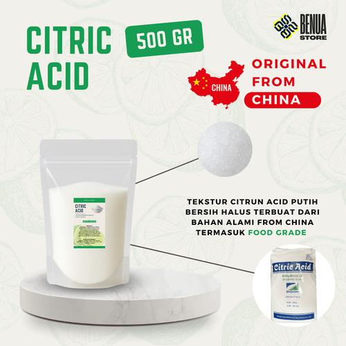Jual Citric Acid Asam Sitrat Citrun Monohydrate Food Grade 500 gr - Kab ...