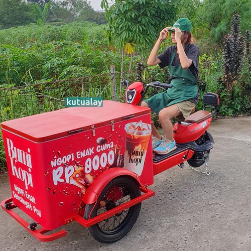 Jual Custom Gerobak Kopi Keliling Sepeda Listrik Bebas Request Bentuk ...