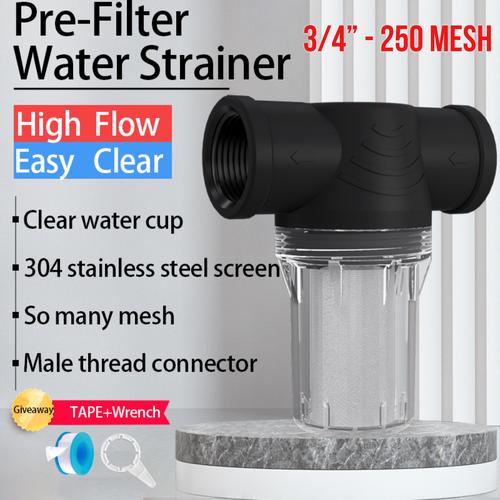 Jual Filter Air Irigasi Akuarium Drat Dalam 3/4” Pre Filter 250 Mesh ...