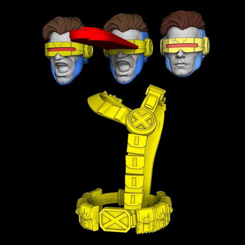 Jual cyclops heads and belt X Men untuk Kitbash Action Figure Neca Muff ...