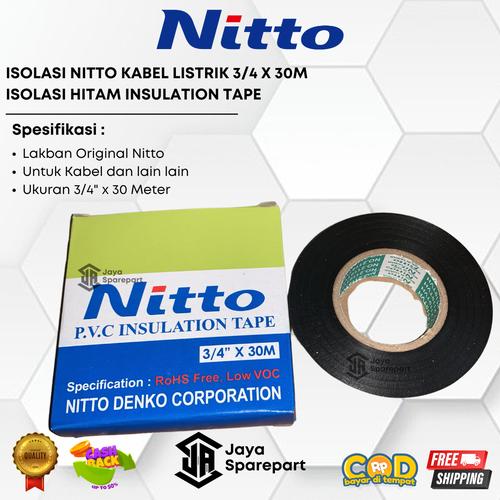 Jual Nitto Listrik P.V.C Insulation Tape Isolasi Kabel Listrik 3/4 x ...