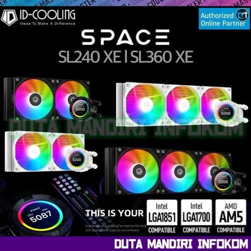 Promo ID Cooling SPACE SL240 SL360 XE - ARGB AIO Liquid CPU Cooler with ...