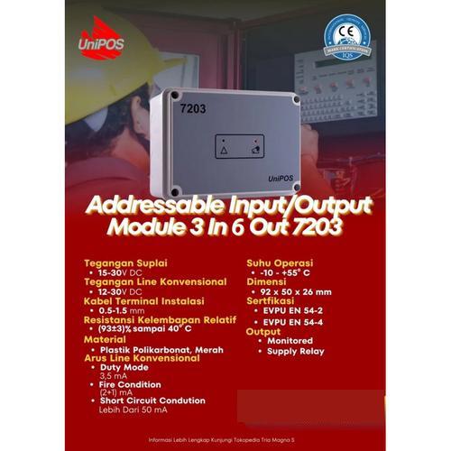 Jual Fire Alarm UniPos-Addressable-I/O Module-3Input/6Output-FD7203 - Kab. Tangerang - UNIPOS ...