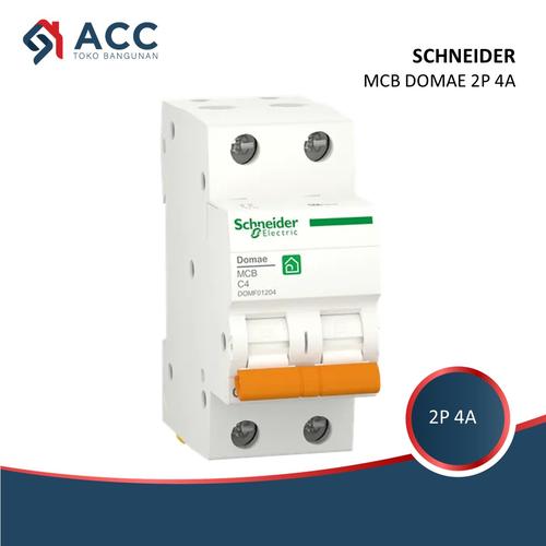 Jual SCHNEIDER MCB DOMAE 2P 4A MCB 2 Phase 4 Ampere - Kota Depok - Toko Bangunan ACC | Tokopedia
