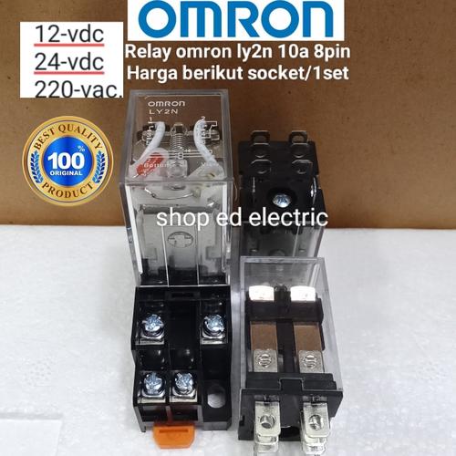 Jual relay omron ly2n/ly2 220v ac 10a 8pin plus socket - Kota Tangerang - shop ed electric ...