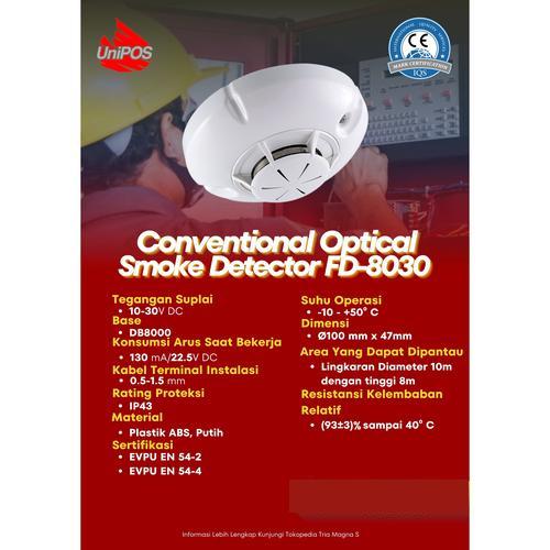 Jual Fire Alarm-UniPos-Conventional-Smoke Detector-FD 8030 Incl. with Base - Kab. Tangerang ...