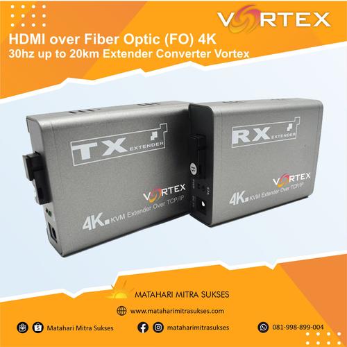 Jual HDMI Over Fiber Optic (FO) Extender Converter VORTEX 4K 30hz KVM ...