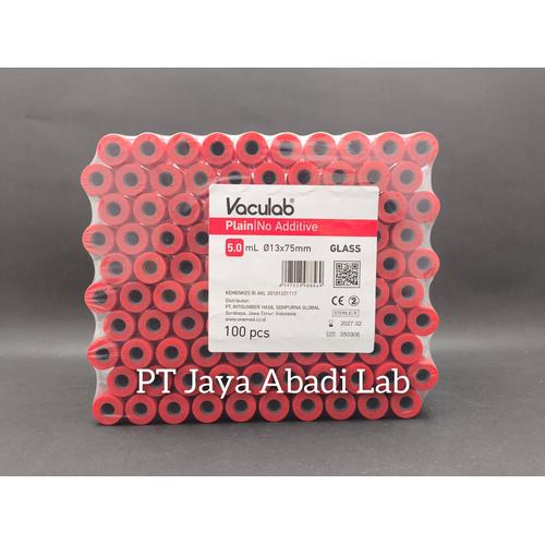 Jual Vaculab plain tabung darah 5ml 5 ml 5cc 5 cc ecer satuan ...