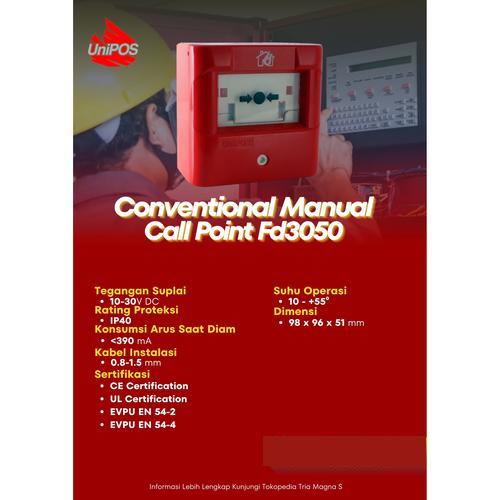 Jual Fire Alarm-UniPos-Conventional-Manual Call Point/Break Glass-FD 3050 - Kab. Tangerang ...
