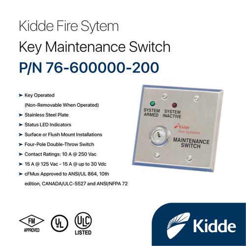 Jual Kidde Key Maintenance Switch 76-600000-200 - Jakarta Barat - Fire ...