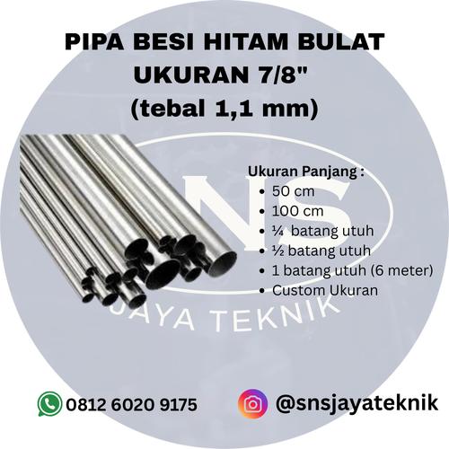 Jual PIPA BULAT BESI HITAM UKURAN 7/8" | HOLLOW BULAT DIAMETER 7/8 ...