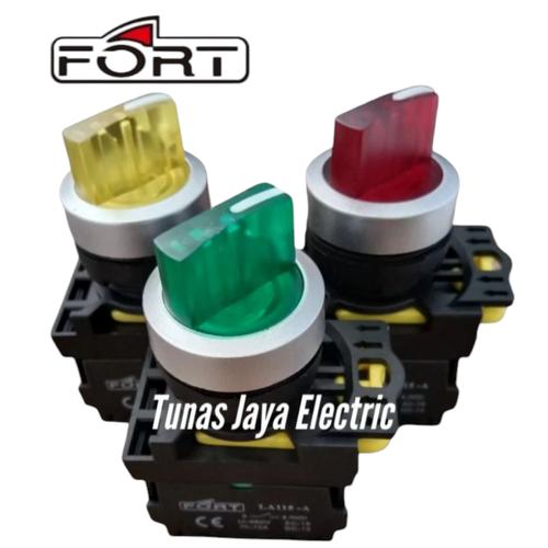 Jual Iluminated Selector Switch with LED (3 Position Stay Put) - Hijau ...