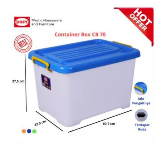 Jual Kontainer Box CB70 Tutup Klip + Roda Plastik Awet Kuat Tebal ...