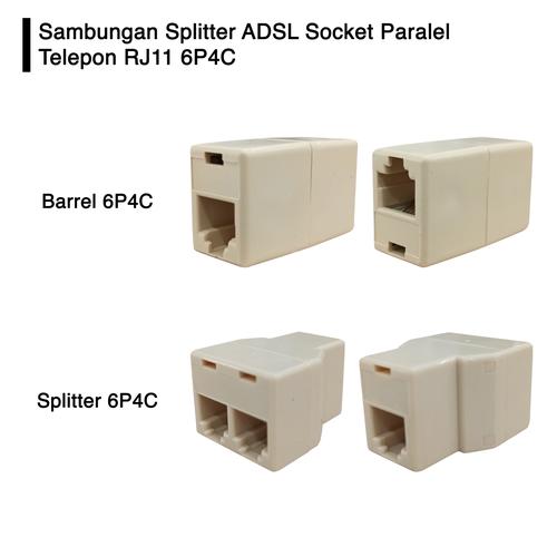 Jual Sambungan Splitter ADSL Socket Soket Paralel Telepon Telpon RJ11 ...
