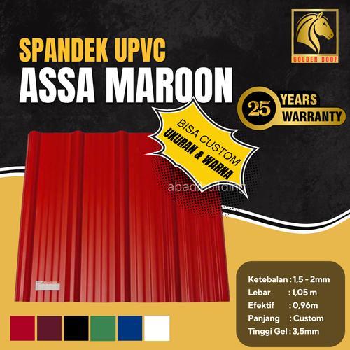 Jual Atap Spandek UPVC ASSA Warna Merah Maroon - Atap Dingin Peredam ...