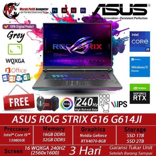 Jual Laptop Asus ROG Strix G16 G614JI Intel I9 13980HX 32GB 2TB RTX4070 ...