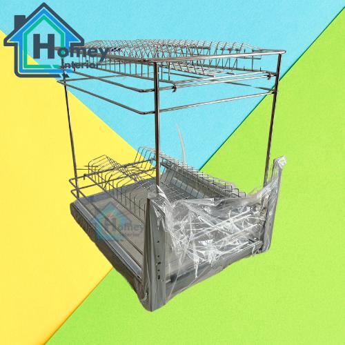 Jual VITCO 2 Tier Dish Rack pull out / 2 Shelf Utility Basket / Dish ...