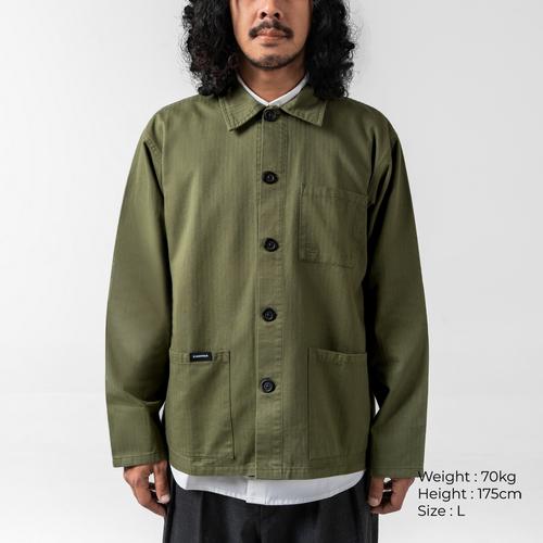 Jual Bodypack Mirage Chore Jacket Denim Vintage Jaket Praktis - Olive ...