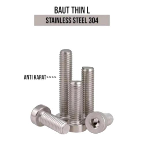 Jual Baut L M2 x 8 Low Head Stainless Steel 304 Baut Thin Hexagonal ...