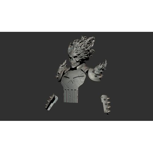 Jual ghost rider the punisher armor kit and head untuk Kitbash Action ...