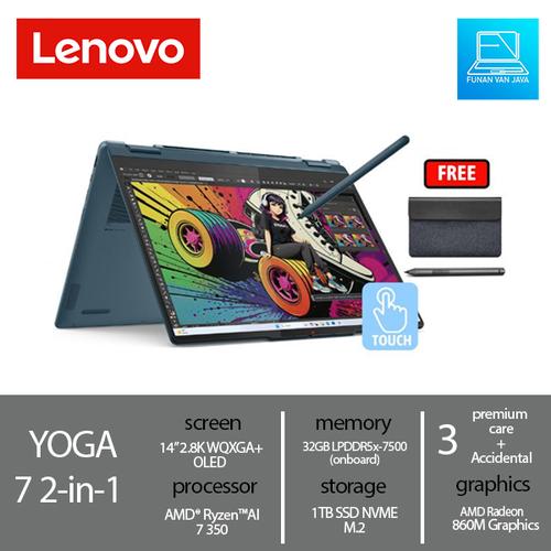 Jual Lenovo Yoga 7 2-in-1 14AKP10 83JR003CID /AMD Ryzen AI 7 350/32GB ...