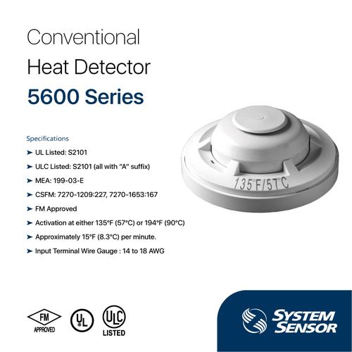 Jual Heat Detector 5600 Series System Sensor Conventional - Jakarta ...