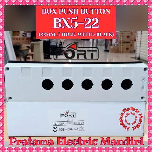 Jual FORT Control Box Push Button Station 5 Hole 22mm BX5-22 - Kuning ...