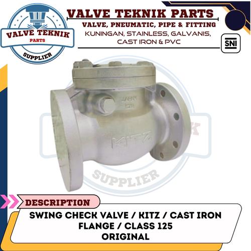 Jual SWING CHECK VALVE CLASS 125 KITZ CAST IRON 4" inch FLANGE ORIGINAL ...