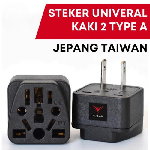 Jual Steker Adapter Konverter USA Kaki 3 Tipe A & B Stop kontak Colokan ...