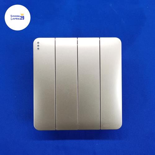 Jual A63-K04A-GD Saklar 4 Gang 1 Way Switch Infinity Gold Architech ...