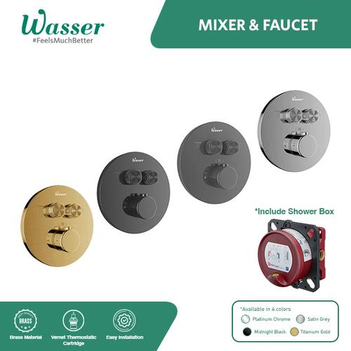 Jual Wasser Thermostatic Concealed Shower Mixer with Shower Box MBT ...