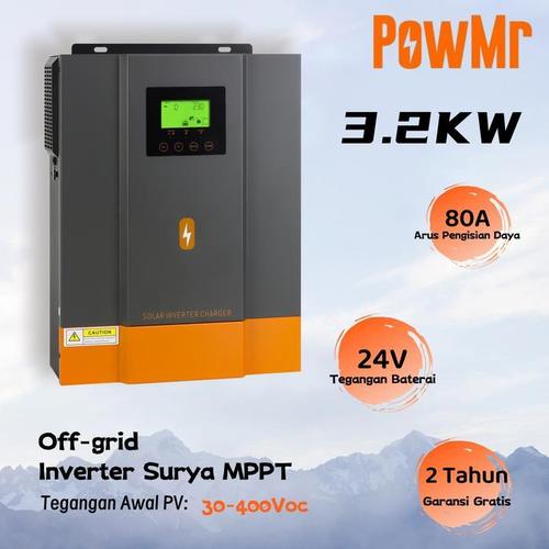 Jual POWMR 3.2KW INVERTER SURYA HIBRIDA 230VAC TEGANGAN AWAL PV 30VOC TERINTEGRASI PENGONTROL ...