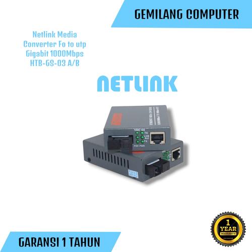 Jual Netlink Media Converter Fo to utp Gigabit 1000Mbps HTB-GS-03 A/B ...