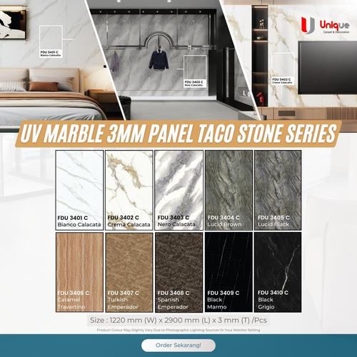 Jual UV Marble TACO 3mm Ukuran 122cm x 290cm / TACO FIDECO 2D Wall ...