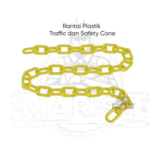 Jual ECERAN PER 1 Mtr Rantai Plastik MERAH 8MM Rantai Safety Traffic ...