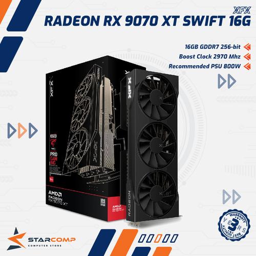 Promo XFX Swift AMD Radeon RX 9070XT 16GB GDDR7 Triple Fan Gaming ...