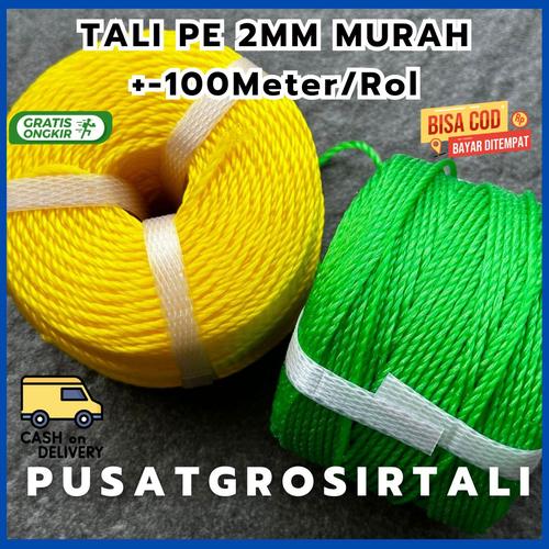 Jual Tali Tambang 2mm / Tali Tambang Kecil PE 2mm - Kuning - Jakarta ...