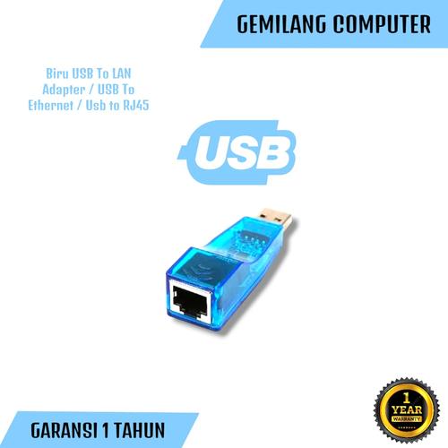 Jual Biru USB To LAN Adapter / USB To Ethernet / Usb to RJ45 - Jakarta ...