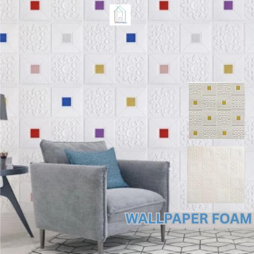 Jual WALLPAPER FOAM BATIK KOTAK/ WALLPAPER 3D FOAM/ WALLFOAM 70X70CM ...