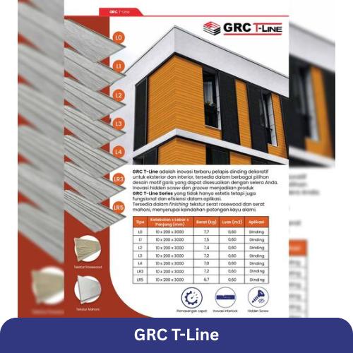 Jual Grc T-Line Series Motif Kayu - 10mm x 200mm x 3000mm - L1 ...