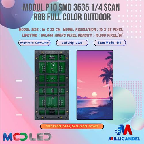 Jual MODUL P10 RGB 1/4 SCAN SMD OUTDOOR - Dengan Magnet - Jakarta Timur ...