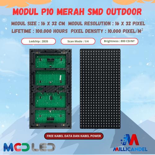 Jual MODUL P10 MERAH SMD SEMI OUTDOOR / INDOOR - Semi Outdoor, Hanya ...