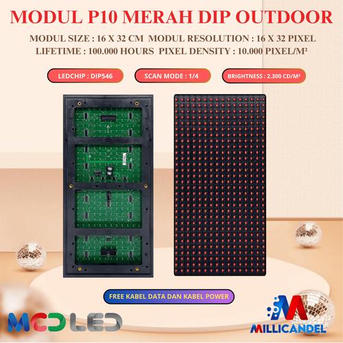 Jual PANEL MODUL LED P10 DIP MERAH HIJAU PUTIH BIRU KUNING OUTDOOR ...