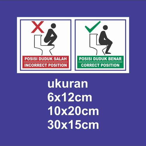 Jual Stiker Posisi Duduk salah Posisi Duduk benar #toilet #kloset ...
