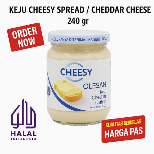 Jual KEJU CHEESY SPREAD 240GR / CHEDDAR CHEESE HALAL OLESAN ROTI DAN ...