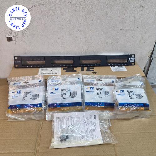 Jual PATCH PANEL 16 PORT CAT.6 AMP COMMSCOPE ORIGINAL LENGKAP MODULAR ...