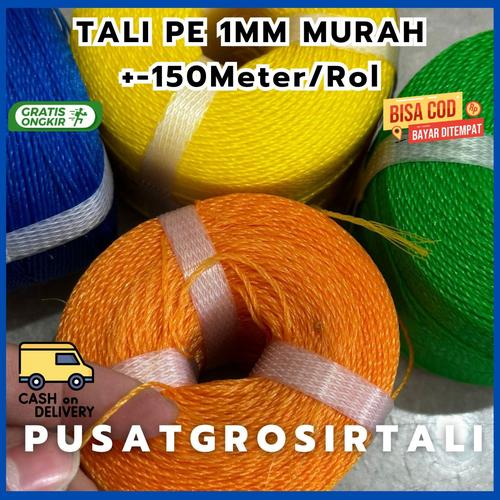 Jual Tali Tambang 1mm / Tambang Plastik PE 1 mm MURAH +/- 100 Meter - Hijau - Jakarta Utara ...