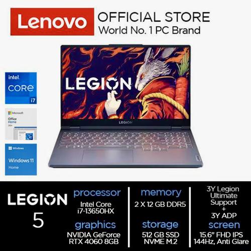 Jual Legion 5 15IRX9 83JJ0016ID i7-13650HX RTX4060 8GB, 24GB / 2x 12GB ...