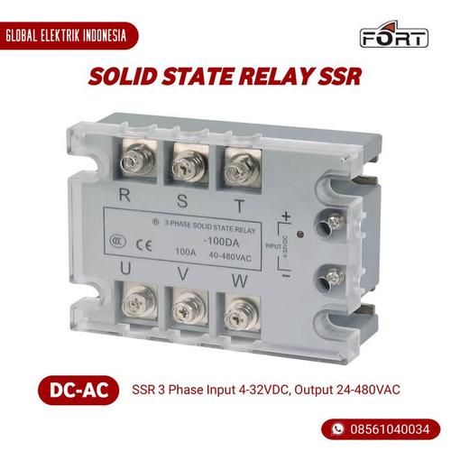 Jual Solid State Relay SSR 3 Phase 10A DC ke AC 4-32VDC FTSSR-10DA FORT ...